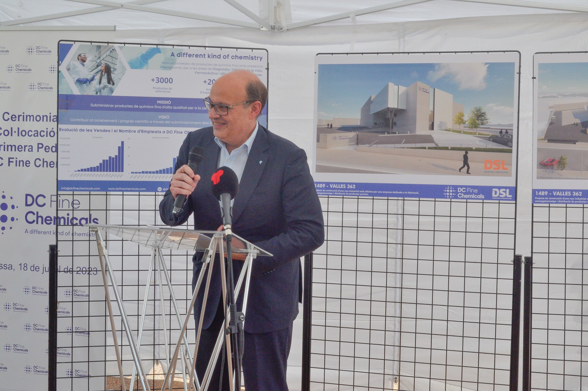 FOTOGALERIA | Col·locació de la primera pedra de DC Fine Chemicals a ...